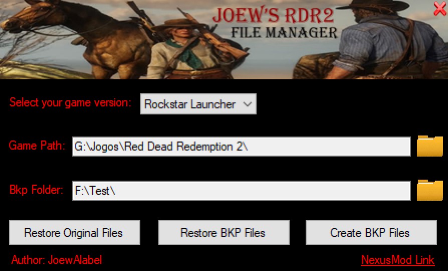 Joew’s RDR2 File Manager – ModsCloud.net