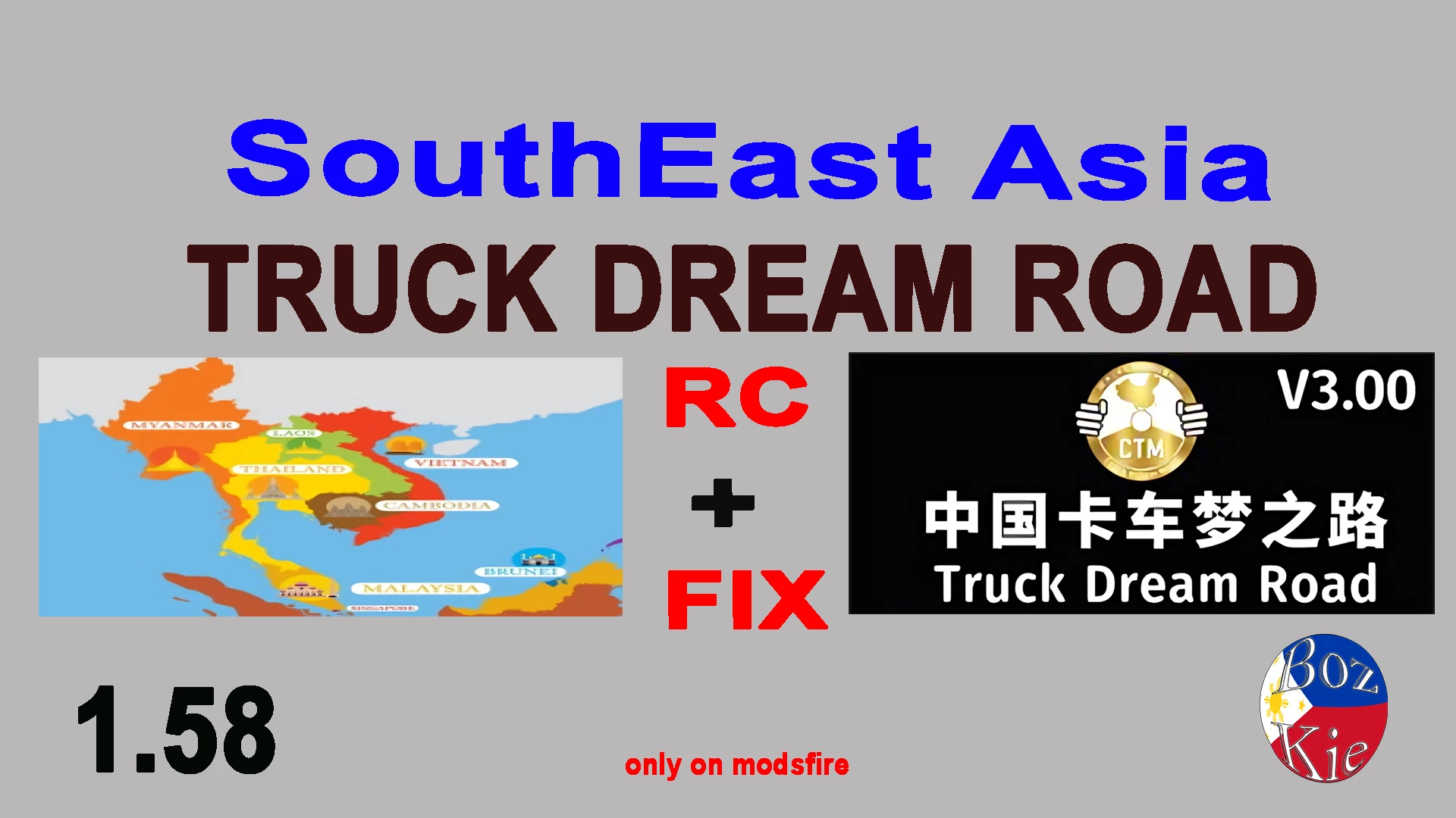 SouthEast Asia - TRUCK DREAM ROAD V3 RC + FIX v2.0-1.58 – ModsCloud.net