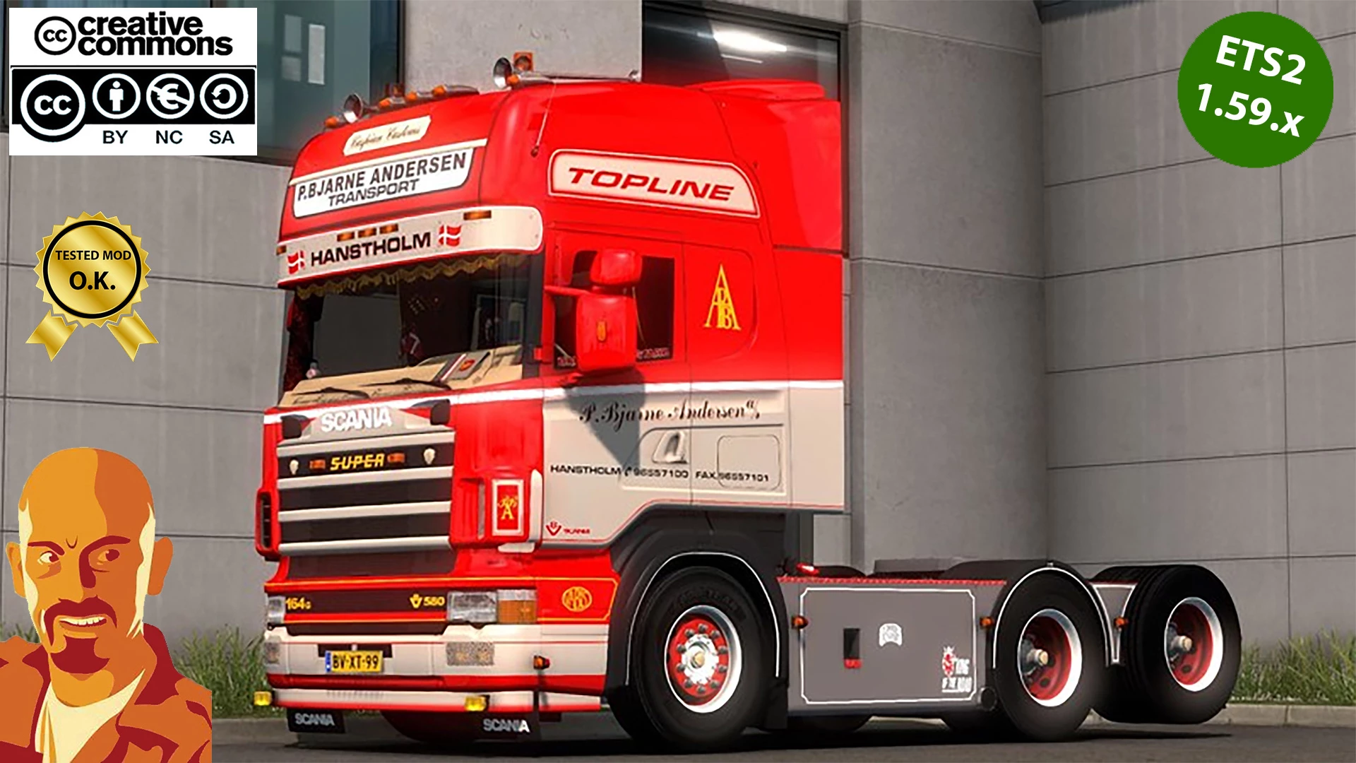 SCANIA 164G 580 P. BJARNE ANDERSEN v2.0 ETS2 1.58-1.59.x – ModsCloud.net